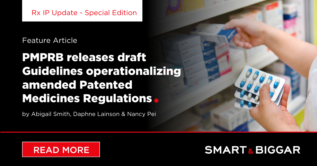 PMPRB releases draft Guidelines operationalizing amended Patented ...